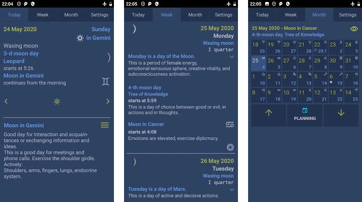 Las 16 mejores apps calendario lunar en móvil